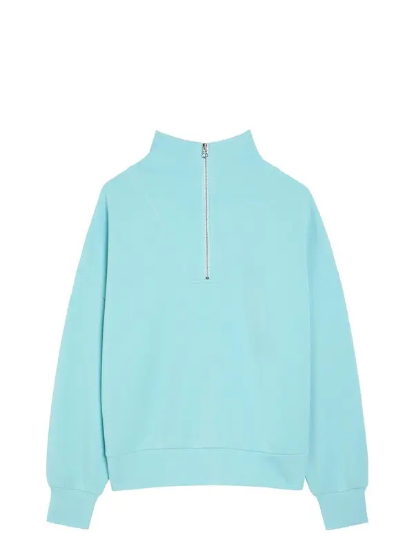 Varley Hawley Half-zip Stretch-jersey Sweatshirt - Light Blue