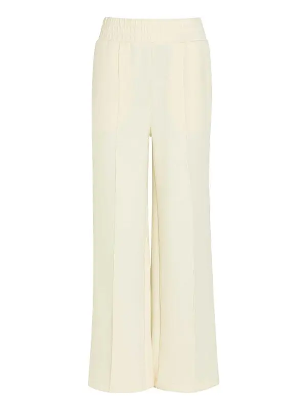 Varley The Wide Leg 30 Pintuck Jersey Sweatpants - Cream
