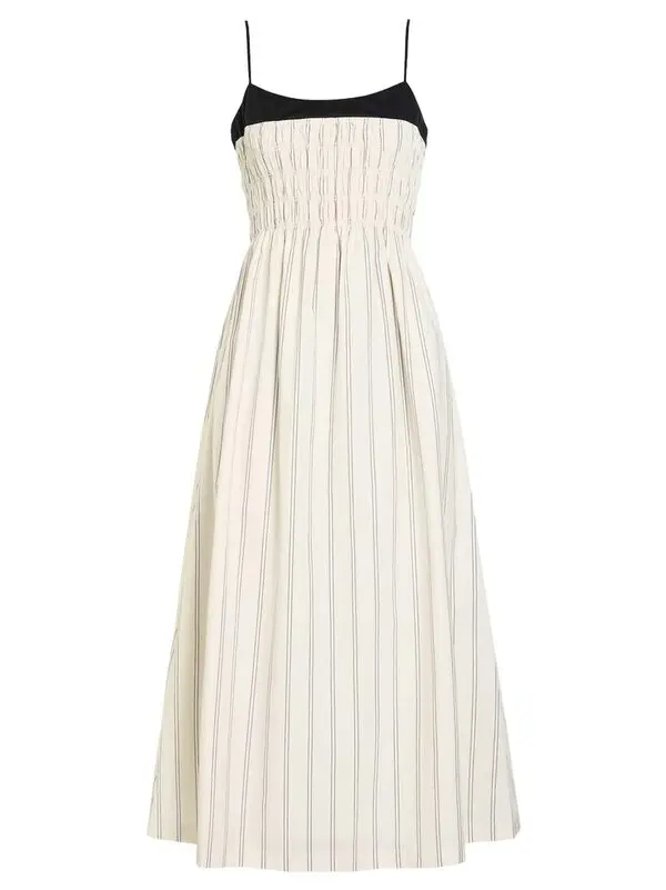Rails Primrose Striped Cotton Midi Dress - White