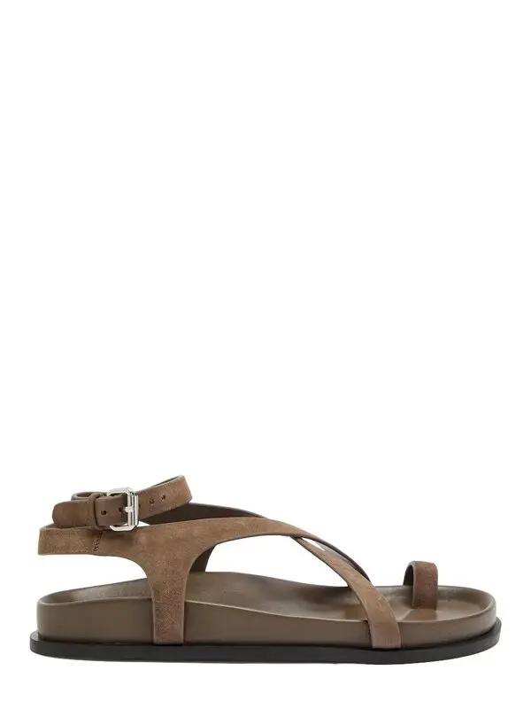 A.emery Jalen Slim Leather Sandals - Taupe