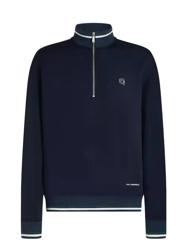 Karl Lagerfeld Quarter-zip Sweatshirt - Blue