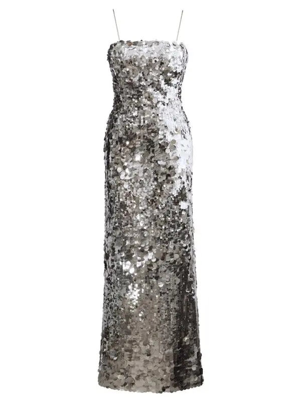 GUSHKA Moonlit Sequined Gown - Silver