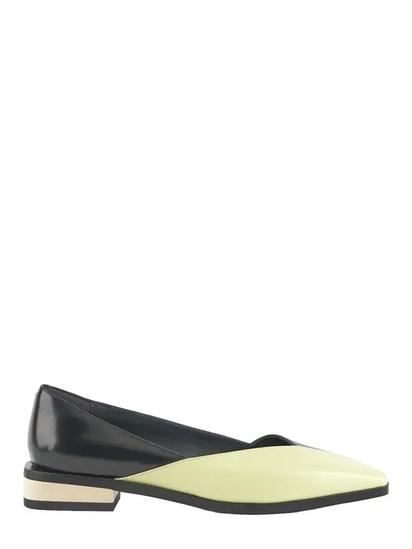 United Nude Layer Lo Pointed Toe Flats - Black/green