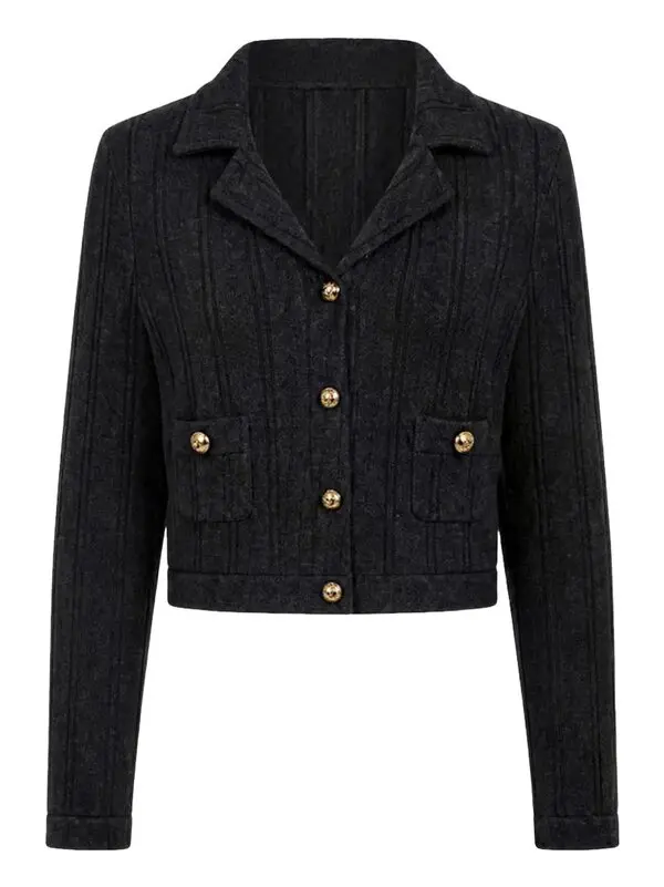 HEVRON Nanette Pointelle-knit Cardigan - Black