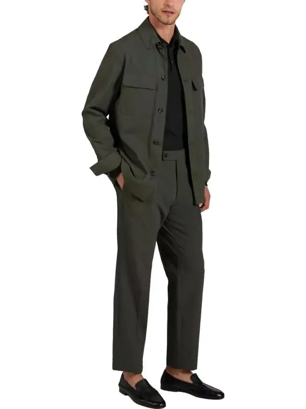 Incotex Cotton Overshirt - Green
