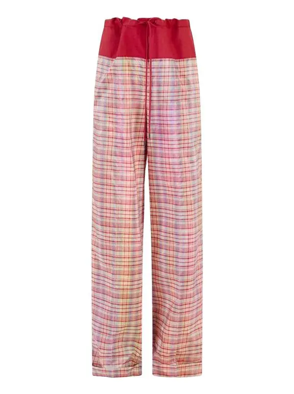 Rosie Assoulin Plaid Pattern Trousers - Red