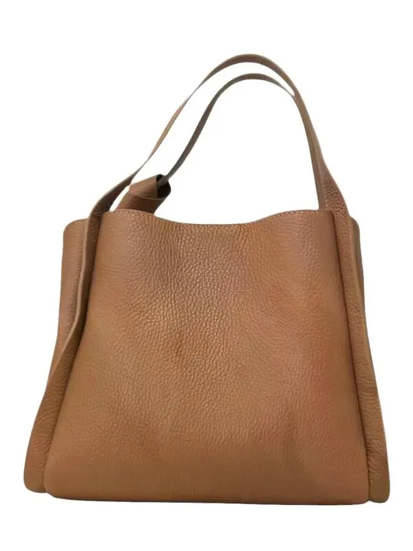 AVENUE 67 Gisela Pebbled Leather Tote Bag - Brown