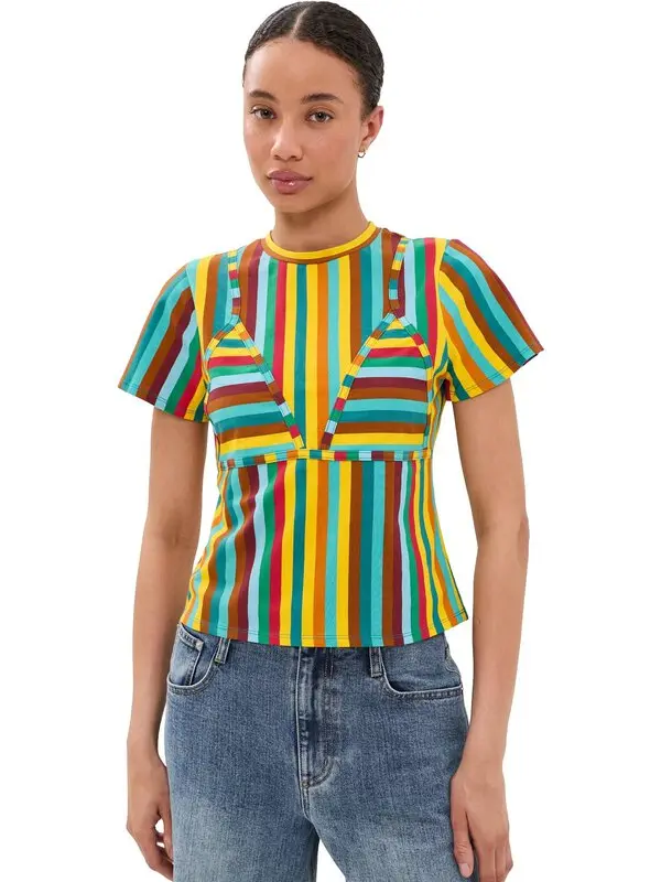 SIMONMILLER Kini Striped Tee - Vibrant Multi Stripe