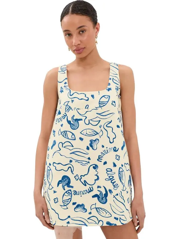 SIMONMILLER Sahara Printed Denim Dress - Marine Print