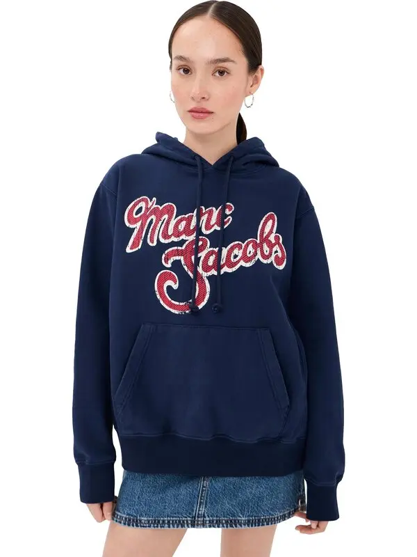 Marc Jacobs Logo Hoodie - Navy Multi