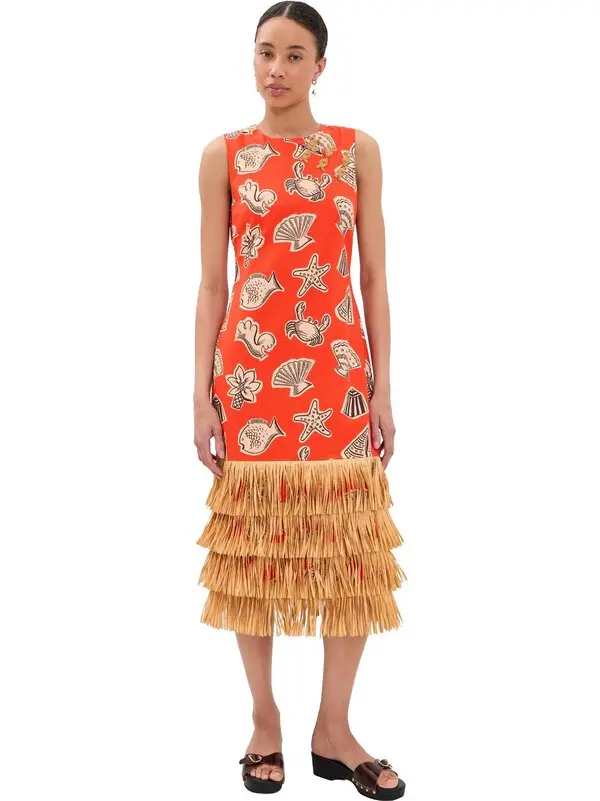 SIMONMILLER Jooni Linen Dress - Playful Sea Print