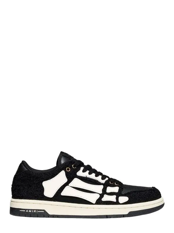 Amiri Skeleton Embellished Lace-up Sneakers - Black