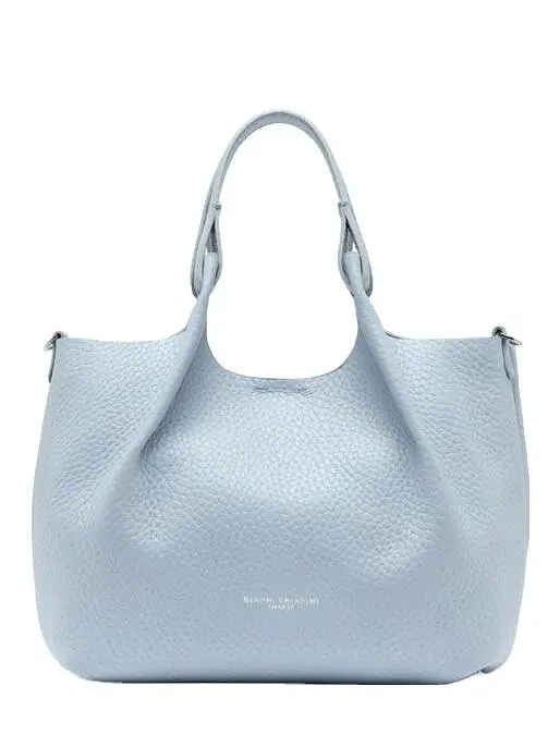 GIANNI CHIARINI Textured Leather Top Handle Bag With Pouch - Oasi