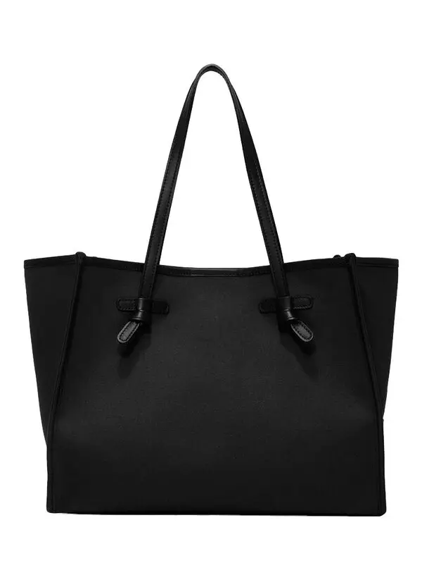GIANNI CHIARINI Firenze Canvas Tote With Leather Trim And Pouch - Nero/corda