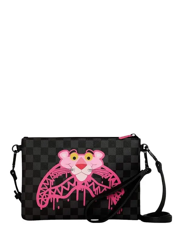 SPRAYGROUND Pink Panther Drip Diamonds Clutch - Black