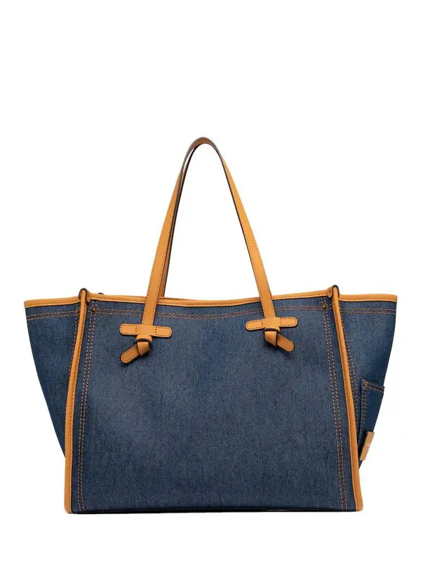GIANNI CHIARINI Firenze Marcella Denim Tote Bag With Pouch - Blue/mou