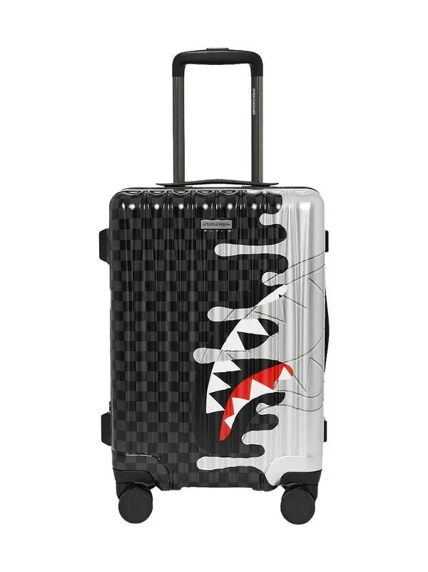 SPRAYGROUND Shark Attack Luggage - Silver