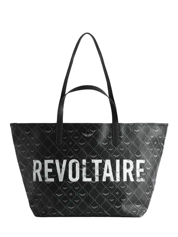 Zadig&Voltaire Monogrammed Canvas Shopper Bag - Black