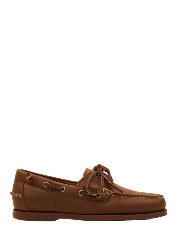 Ralph Lauren Oiled And Waxed Leather Boat Shoes - Deep Saddle