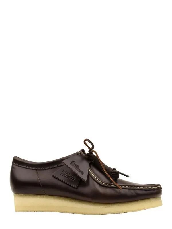 Clarks Wallabee Lace-up Leather Shoes - Dark Brown Lea