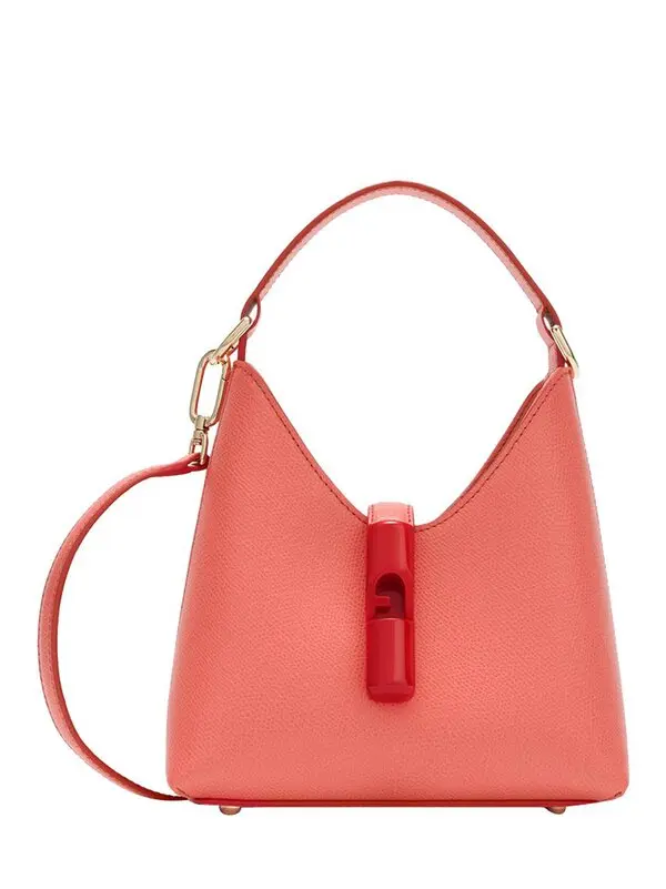 Furla Iride Mini Hobo Bag In Printed Leather - Aperitivo