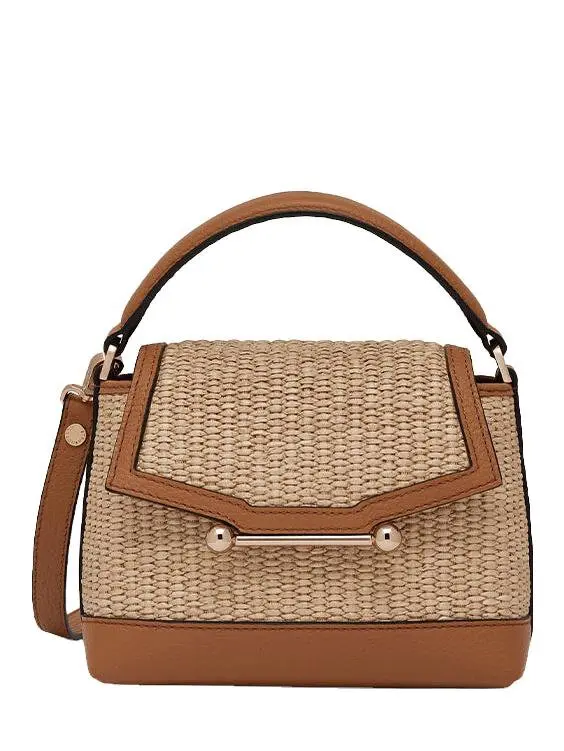 Strathberry Woven Raffia Top Handle Bag - Tan/natural