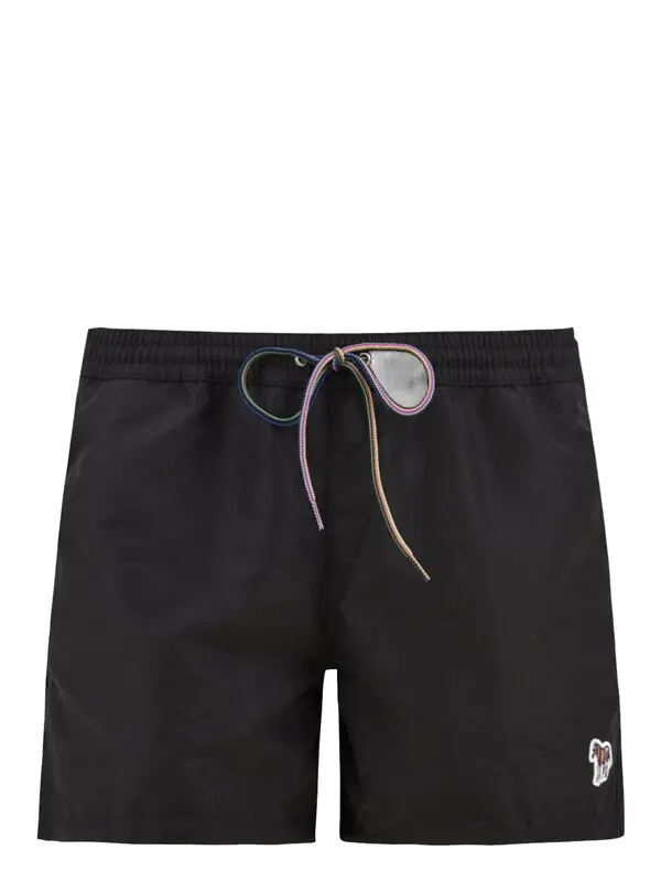 Paul Smith Swim Shorts With Zebra Logo - Black