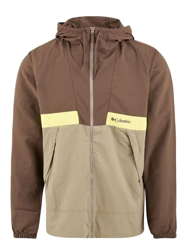 Columbia Spire Valley Hooded Windbreaker - Iron/flint Grey/neon Light