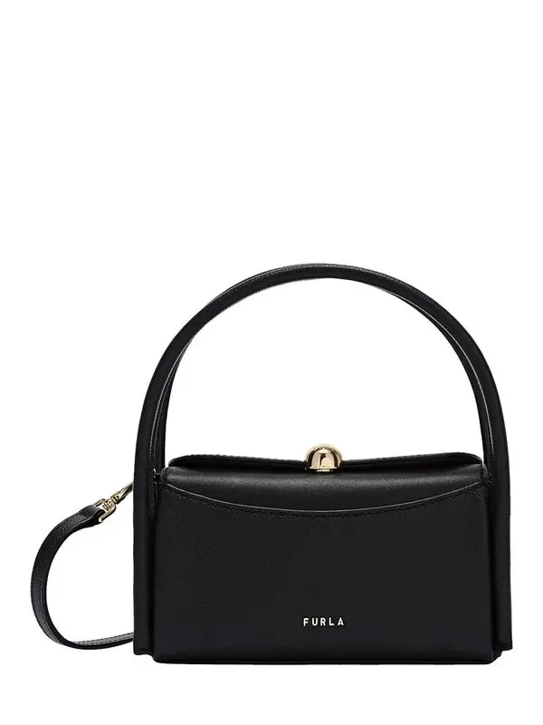 Furla Nicole Mini Top Handle Bag With Sphere Clasp - Nero