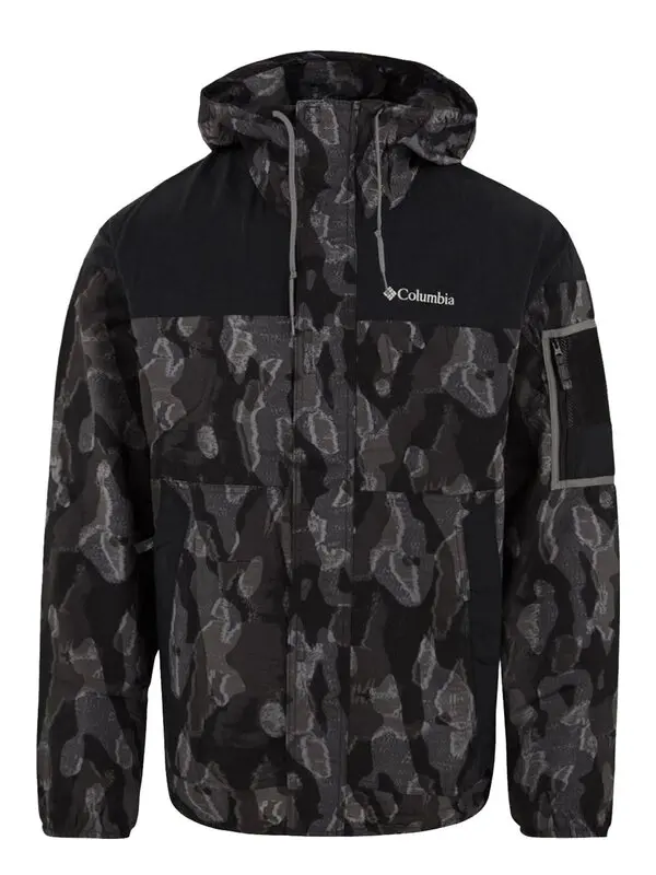 Columbia Challenger Printed Windbreaker Jacket - Black Treebark/black