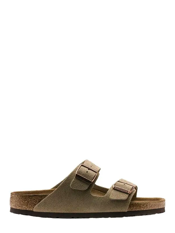 BIRKENSTOCK Arizona Suede Sandals With Adjustable Buckles - Taupe