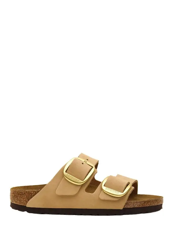 BIRKENSTOCK Arizona Nubuck Leather Sandals With Adjustable Buckles - Sandcastle
