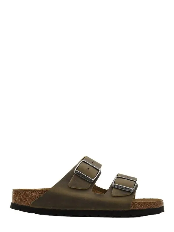 BIRKENSTOCK Arizona Sfb Oiled Nubuck Leather Sandals - Faded Khaki