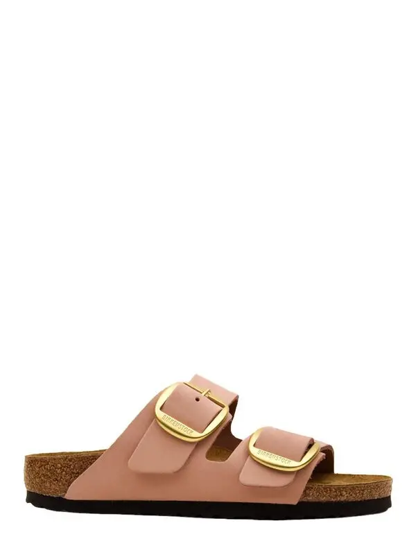 BIRKENSTOCK Arizona Nubuck Leather Sandals With Adjustable Buckles - Soft Pink