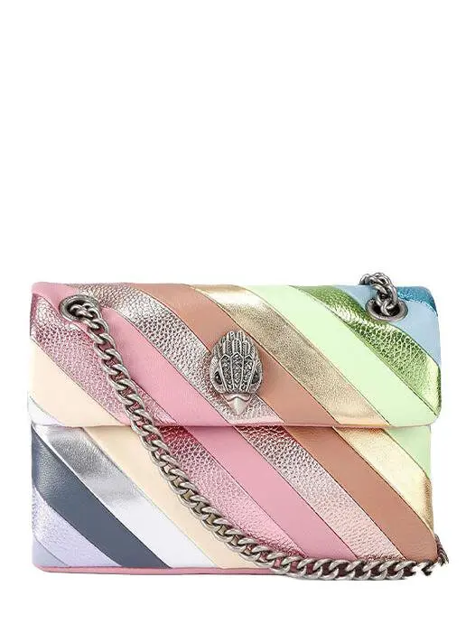Kurt Geiger Small Metallic Striped Flap Shoulder Bag - Multi/other