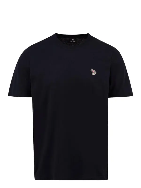 Paul Smith Organic Cotton Zebra Logo T-shirt - Dk_navy