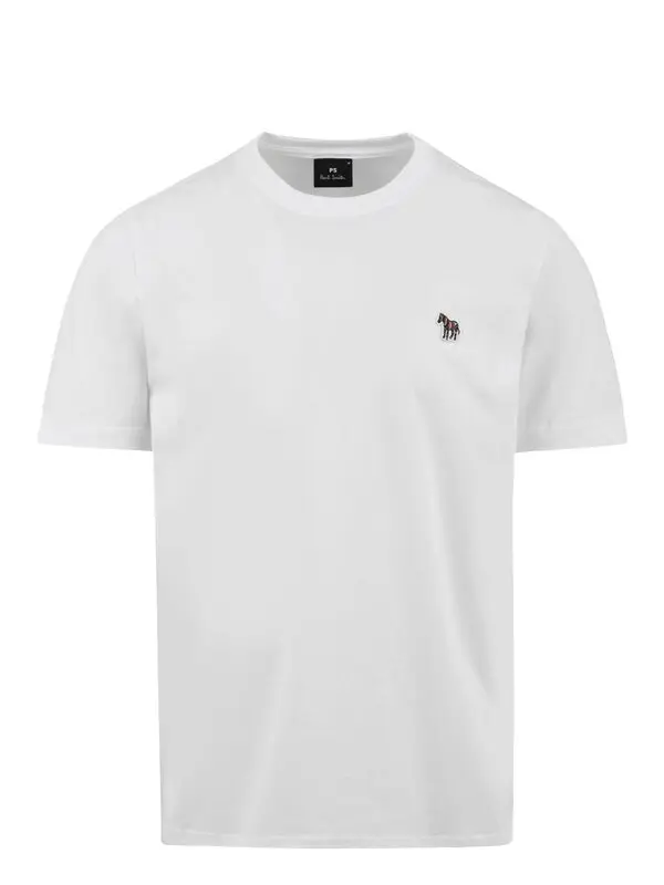 Paul Smith 100% Organic Cotton Zebra Logo T-shirt - White