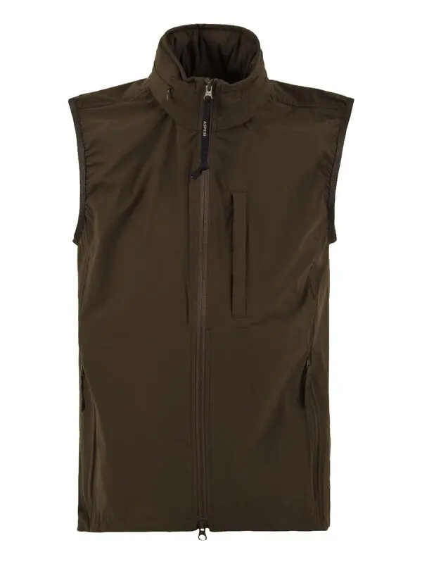 Aspesi Sleeveless Zip-up Vest - Militare