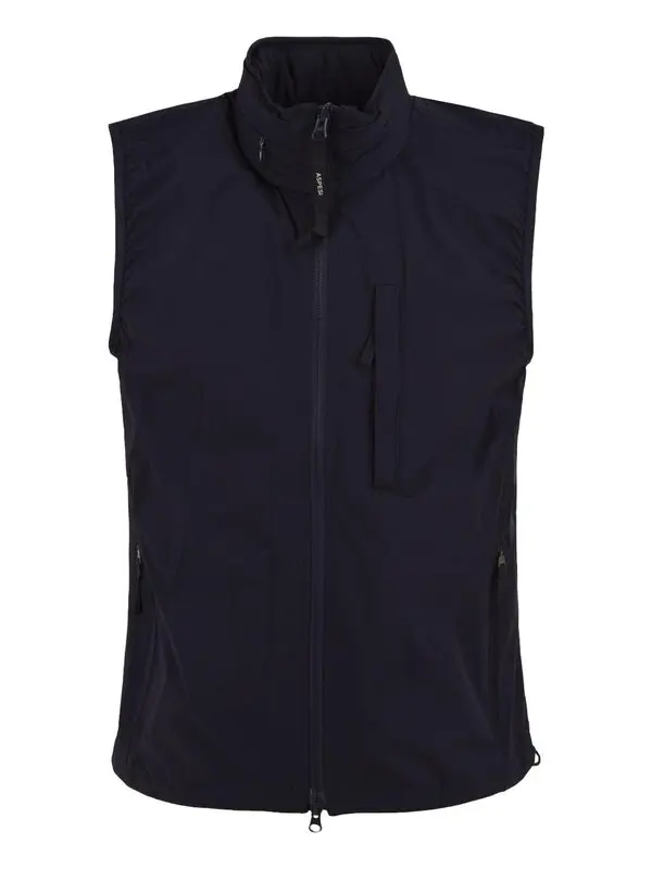Aspesi Unlined Stretch Nylon Gilet - Navy