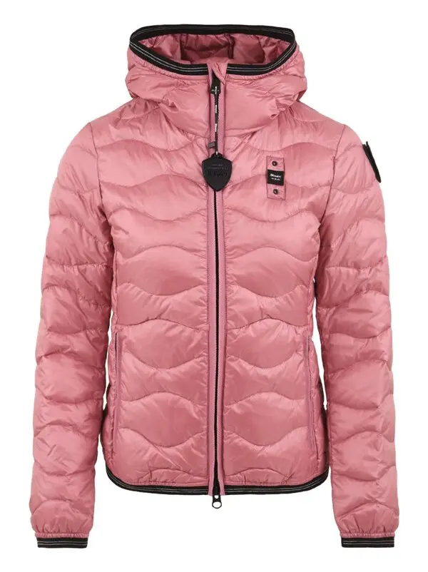 BLAUER. Padded Hooded Down Jacket - Pink
