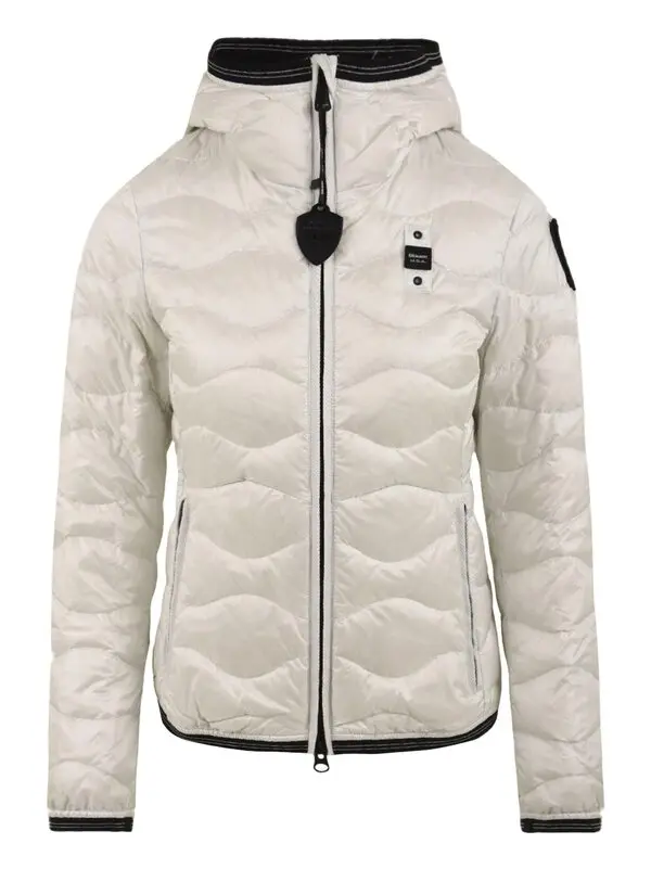 BLAUER. Down Puffer Jacket - Bianco Neve