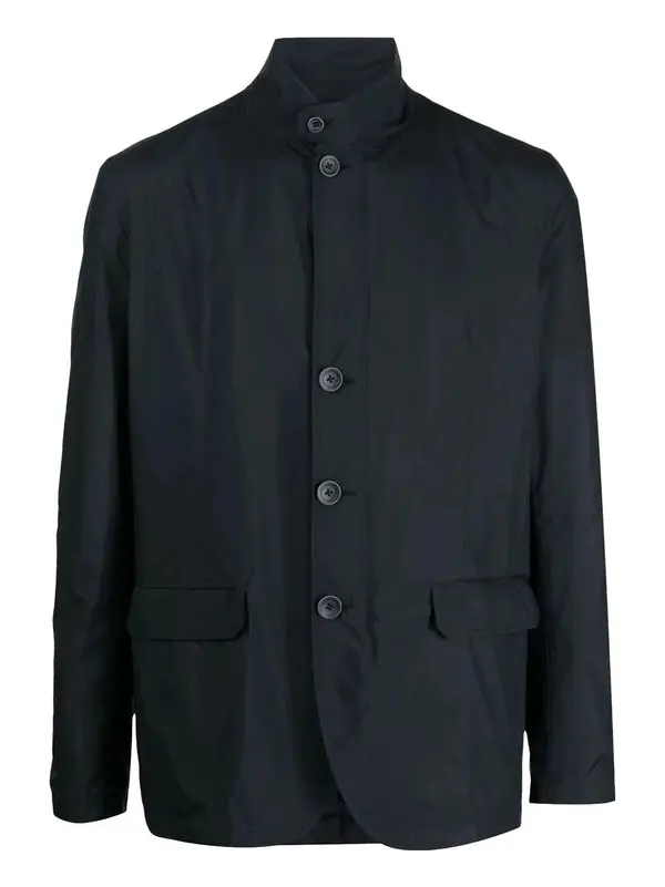 Herno Button Front Casual Jacket - Black