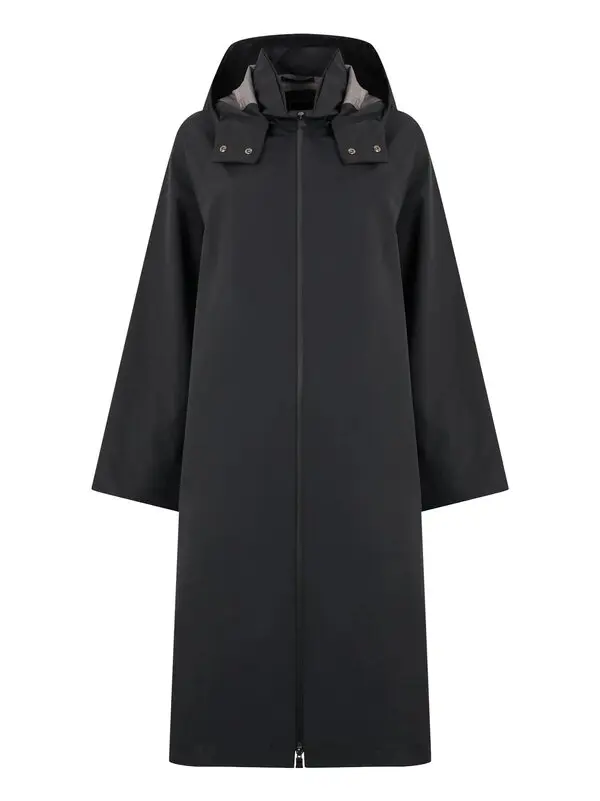 Herno Long Rain Coat - Black