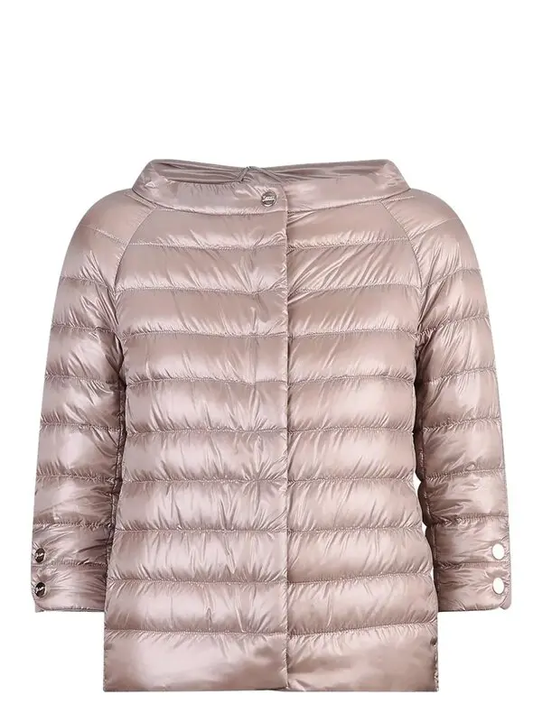 Herno Quilted Down Jacket With 3/4 Sleeves - Pink