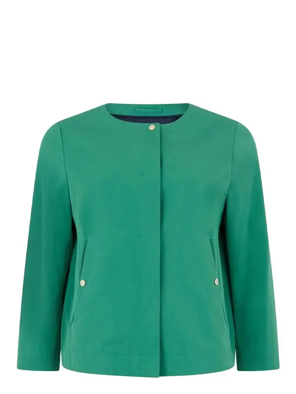 Herno Collarless Blazer Jacket - Green