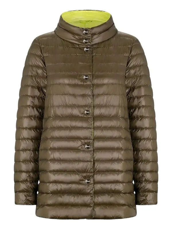 Herno Ultralight Reversible A-line Down Coat - Green