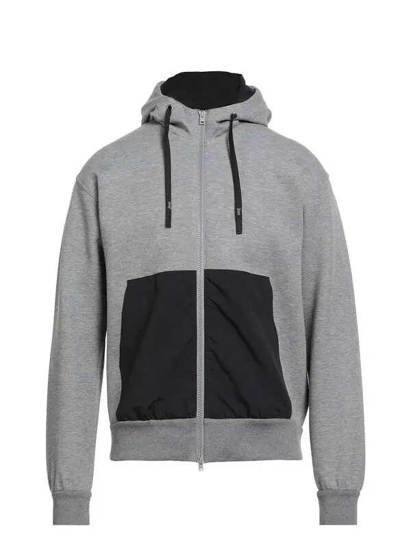 Herno Hooded Sweatshirt With Zip Fastening - Gray