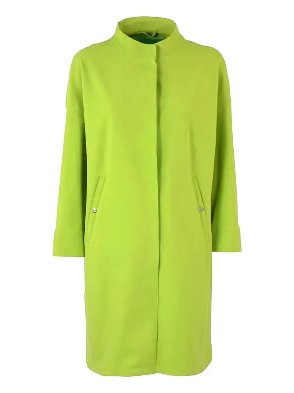 Herno Long Sleeve Coat With Stand Collar - Yellow