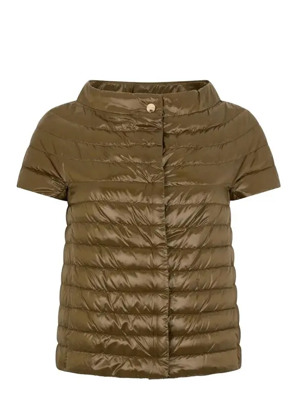 Herno Short Sleeves Down Jacket - Brown