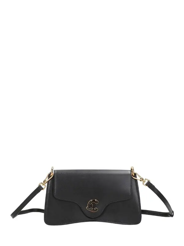 COCCINELLE Leather Shoulder Bag With Gold-tone Hardware - Black